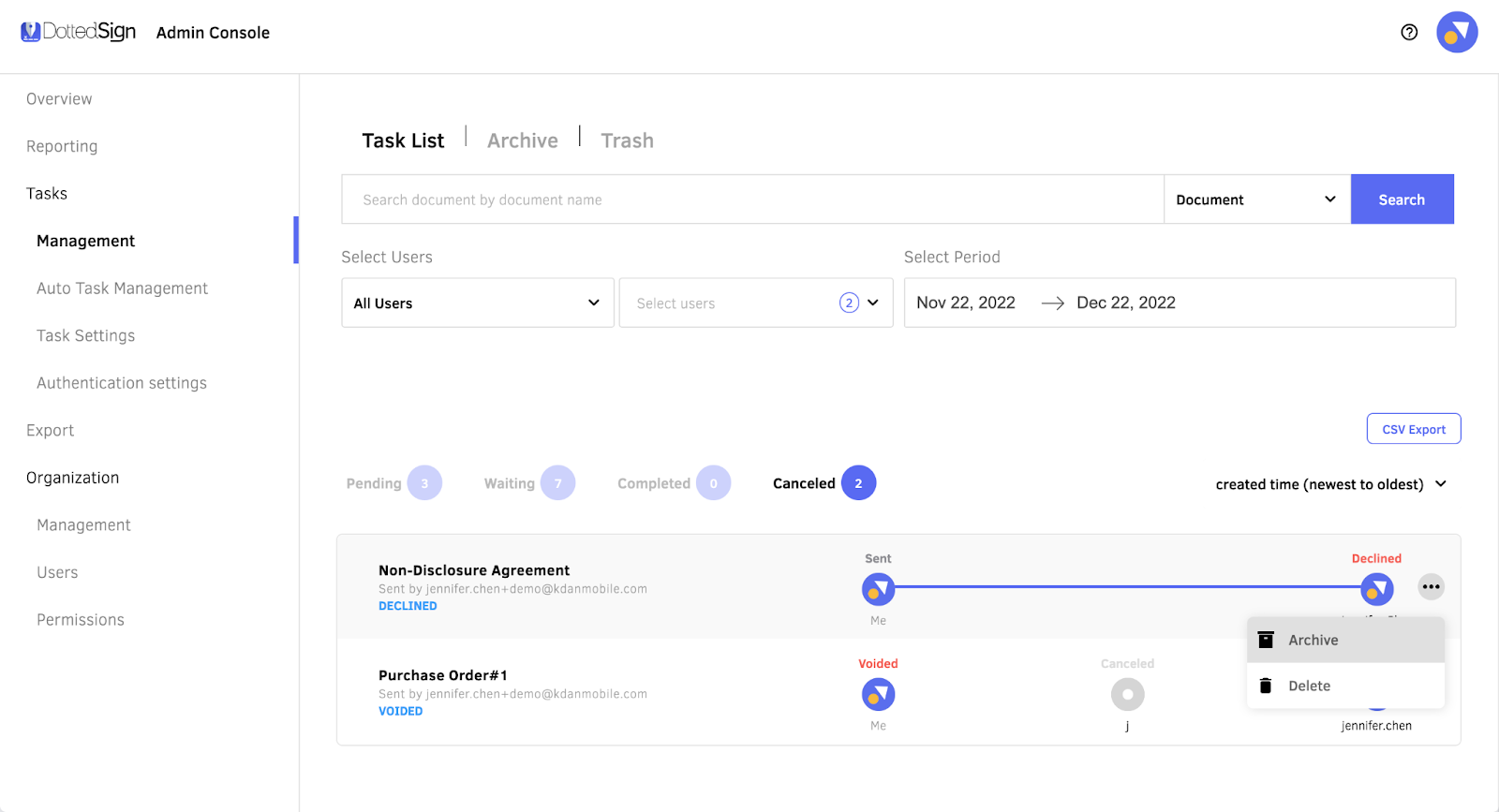 How to Decline a Signature Request – Help Center | DottedSign